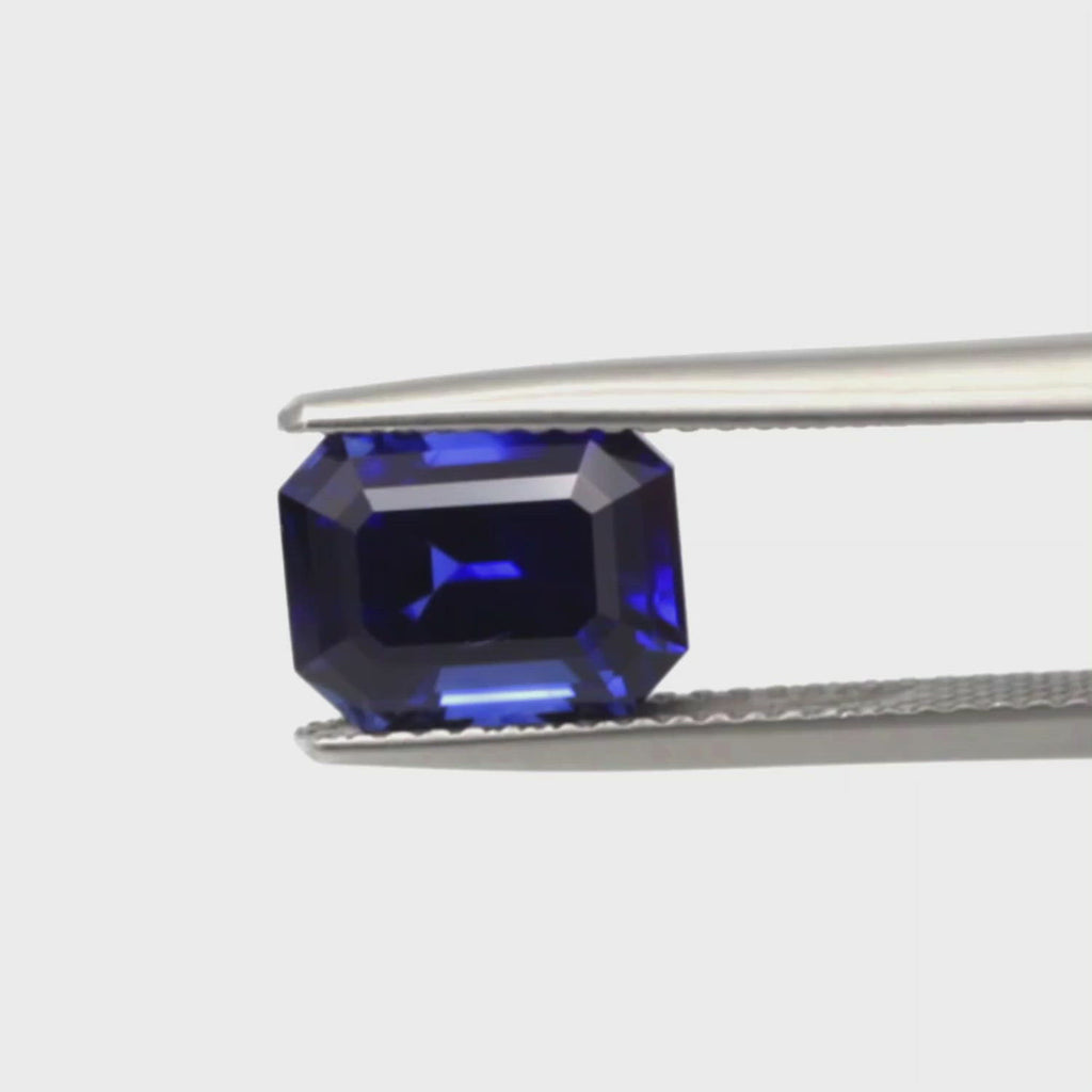 4.21ct Heated Sapphire Octagon Royal Blue– Gem Centre