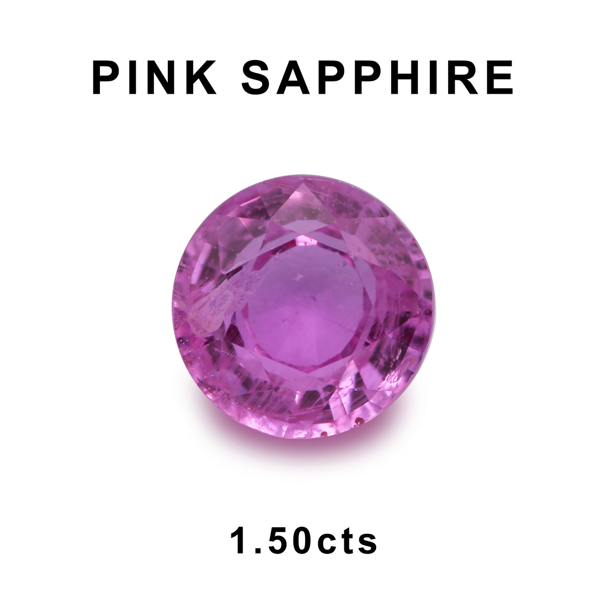 1.50ct Heat Pink Sapphire Round– Gem Centre