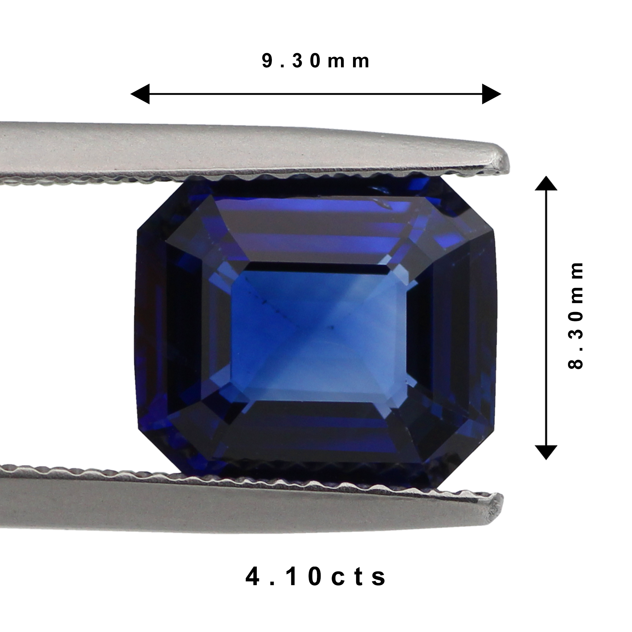 4.10ct Heated Sapphire Octagon Royal Blue– Gem Centre