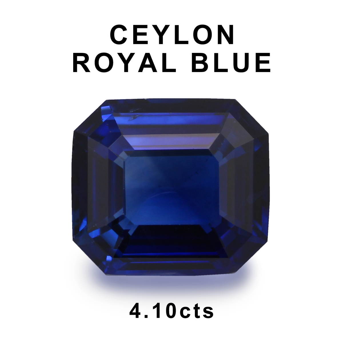 4.10ct Heated Sapphire Octagon Royal Blue– Gem Centre