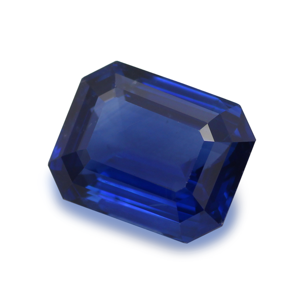 4.21ct Heated Sapphire Octagon Royal Blue– Gem Centre