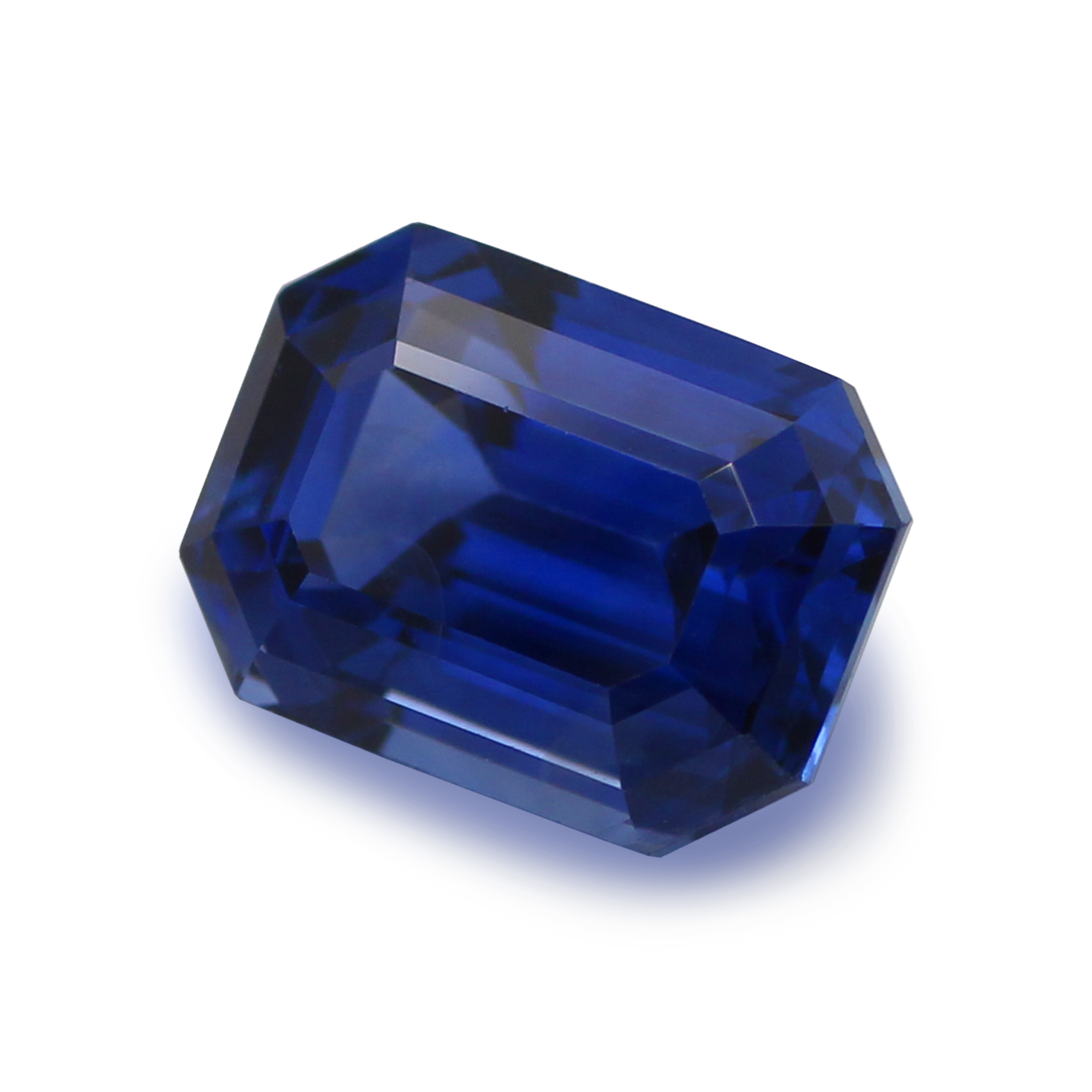 4.21ct Heated Sapphire Octagon Royal Blue– Gem Centre