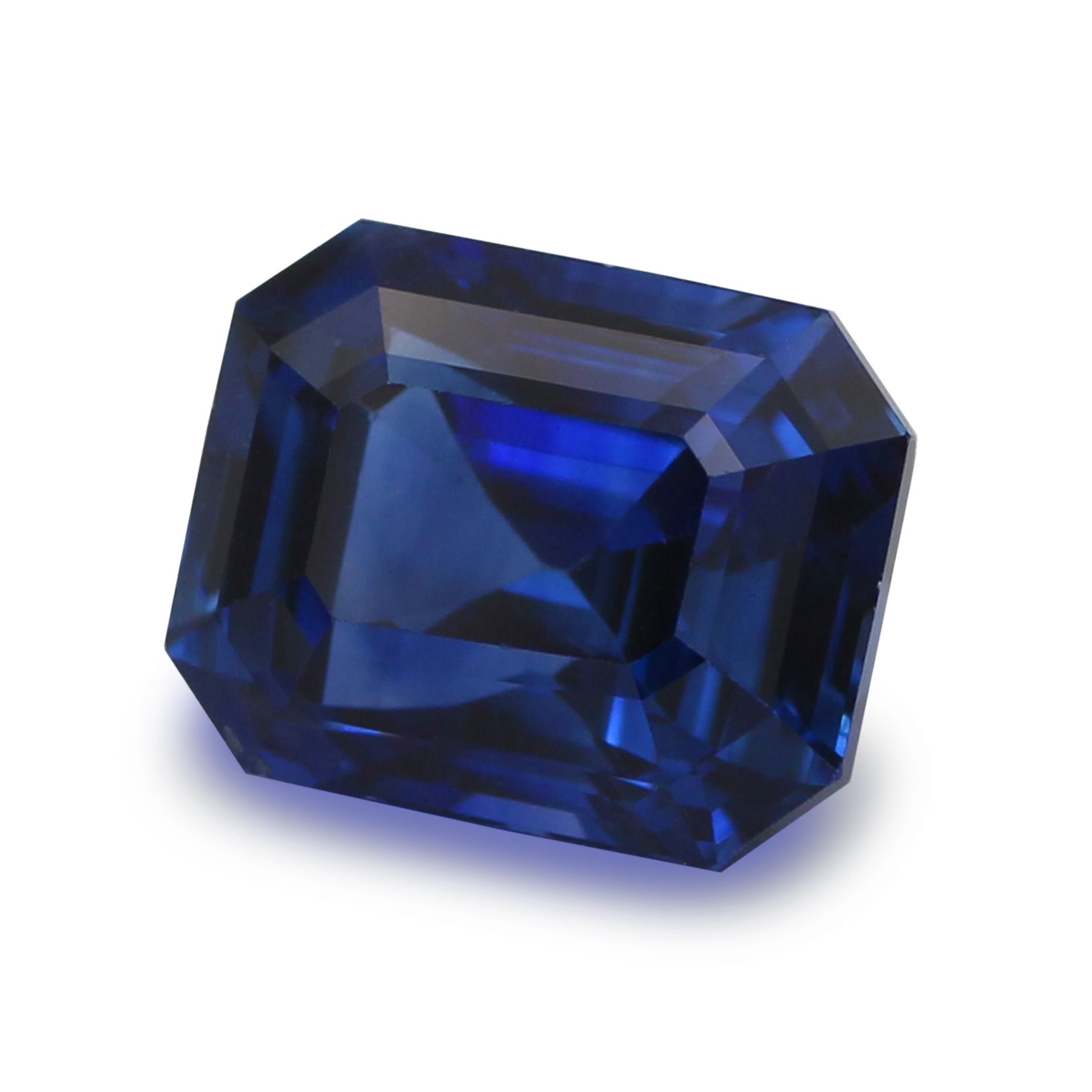 4.21ct Heated Sapphire Octagon Royal Blue– Gem Centre