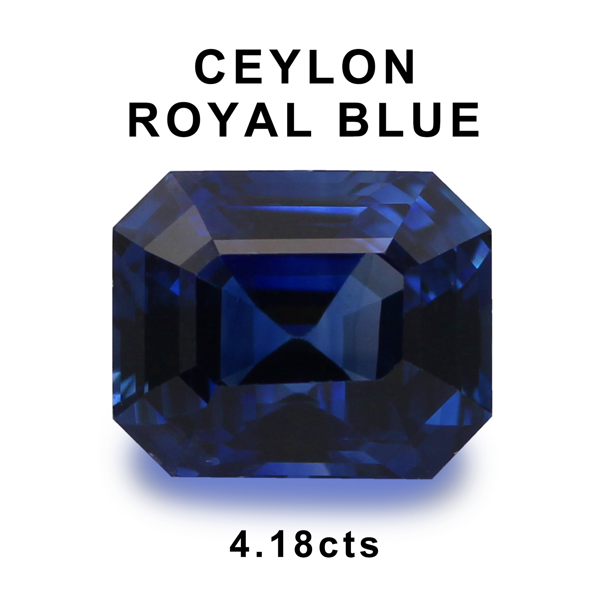 4.21ct Heated Sapphire Octagon Royal Blue– Gem Centre