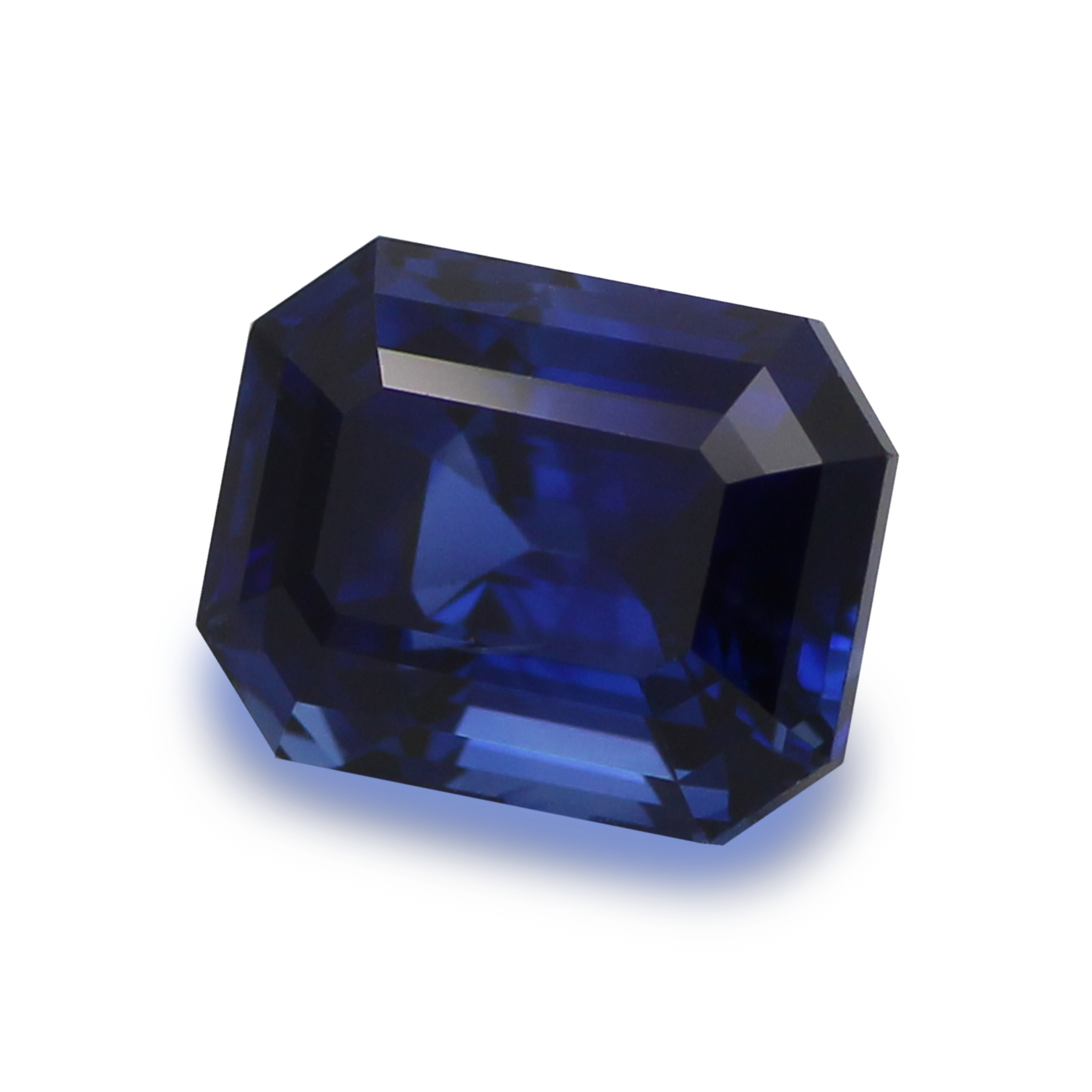 4.21ct Heated Sapphire Octagon Royal Blue– Gem Centre