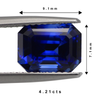 4.21ct Heated Sapphire Octagon Royal Blue– Gem Centre