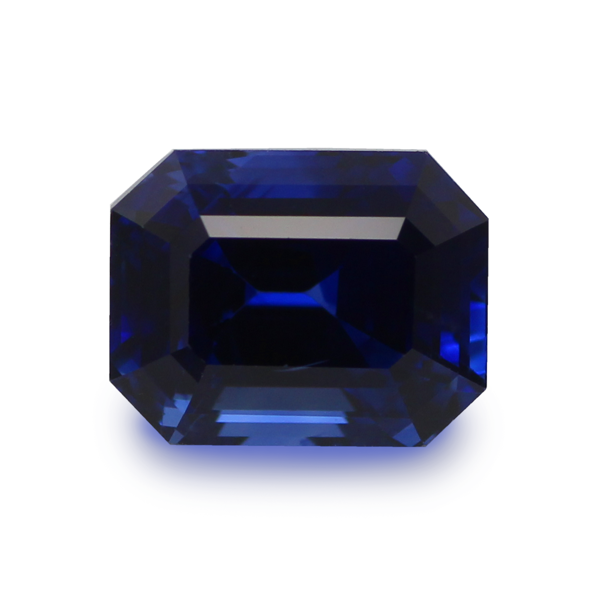 4.21ct Heated Sapphire Octagon Royal Blue– Gem Centre